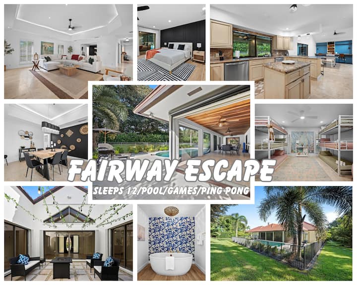 Fairway Escape•pool•games•firepit - West Palm Beach, FL