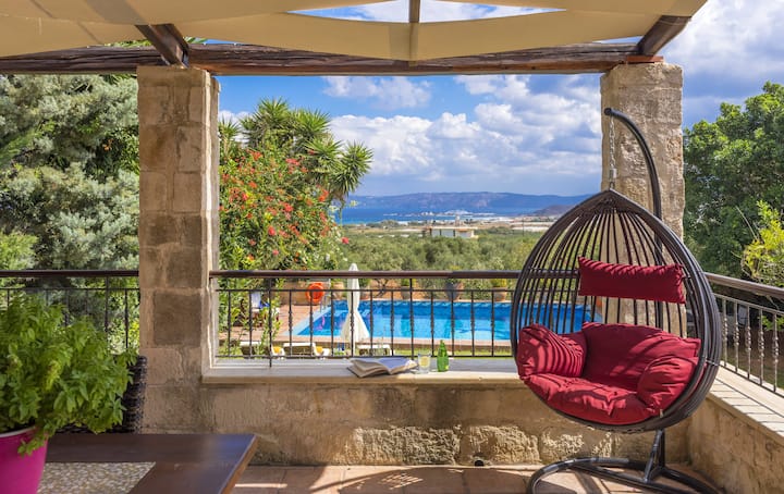 Villa Archontariki - Free Heated* Pool & Seaview! - Кисамос
