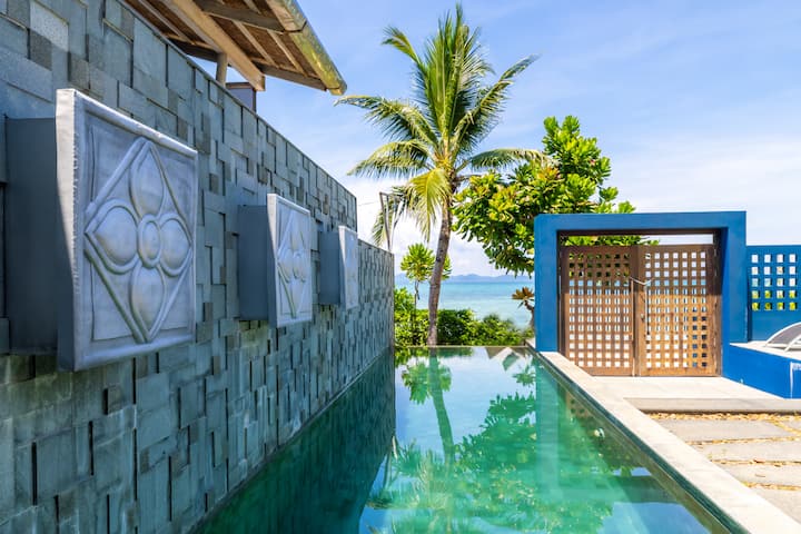 独栋超大私人泳池海边别墅/私人厨房/管家服务/近普吉镇/公共健身房/公共无边泳池/带餐厅/海边酒吧 - Ko Yao Noi