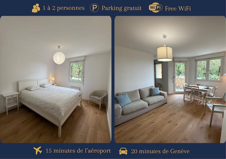 Charmant T2 Lumineux Proche De Genève - Gex