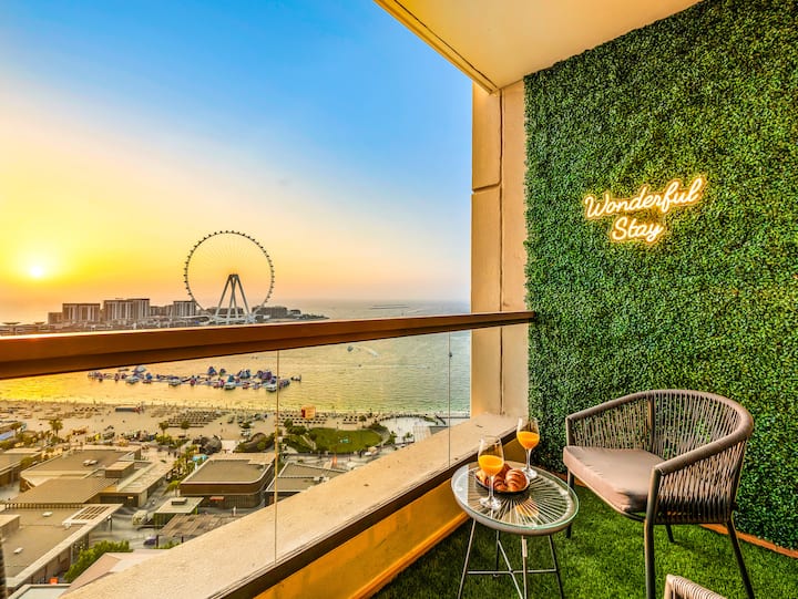 Iconic Eye & Sea View | Beach Access | Gym | Pool - Dubai Marina
