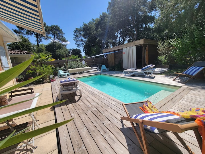 Villa Climatisée Et Piscine Privée - Labenne
