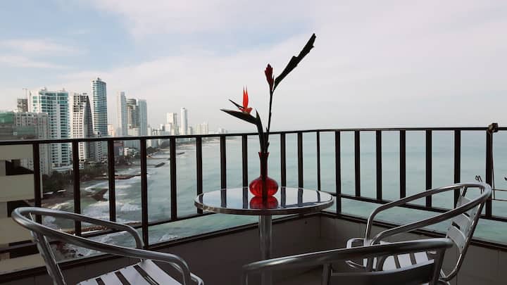 Casa Ola - Bocagrande 'Beach Cottage' 1br On Ocean - Kolumbia