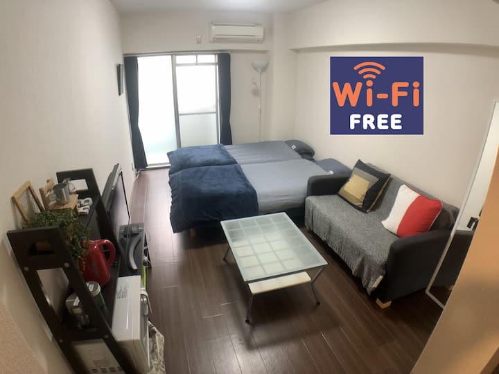 Near Namba(5mins By Train)/free Wifi/406 - Osaka, Japan