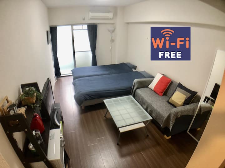 Near Namba(5mins By Train)/free Wifi/406 - Osaka, Japan