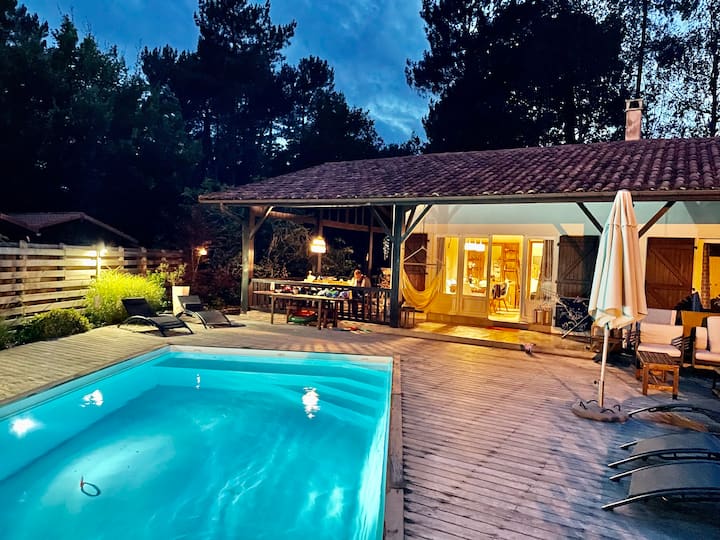Villa Landaise De Charme Avec Piscine Chauffée - Vielle-Saint-Girons