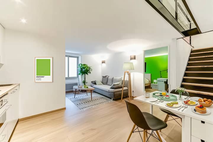 ⛲ Hyper Centre 🛌 3 Chambres 🚘 Garage 🎨 Le Pantone - Isère