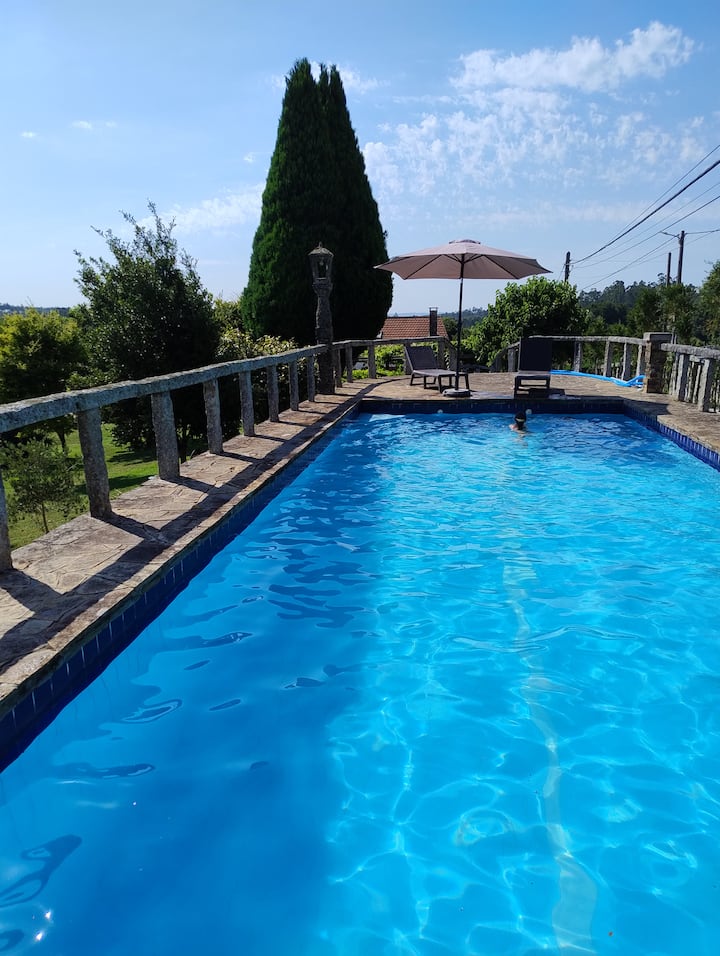 Casa Bartulo 3 Dormitorios Y Piscina Con Vistas - A Rúa
