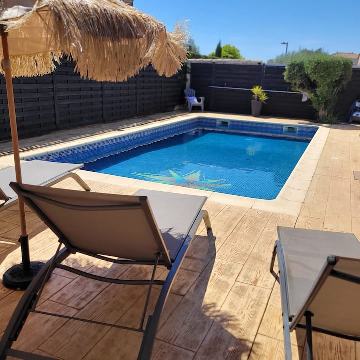 Villa 8 Personnes Climat. Mauguio+ Piscine Secur. - Mauguio