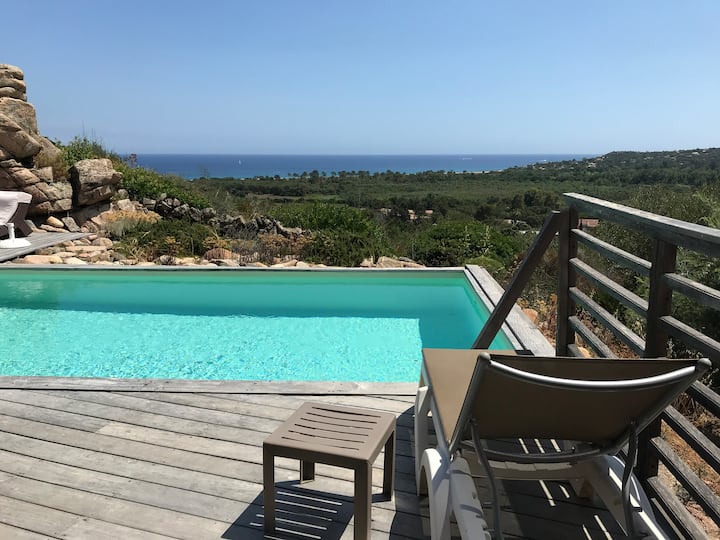 Villa Calme Vue Mer Montagne Piscine Porto Vecchio - Korsica