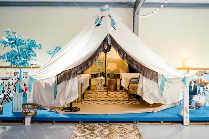 The Wigwam, Teepee Inside Lone Star Glamp Inn - Round Top, TX