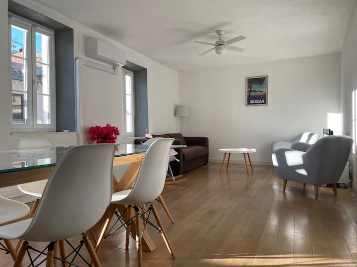 Grand Appartement Climatisé Terrasse Cœur De Ville - Narbonne