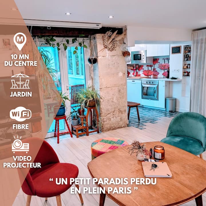 ღ Le Jardin Parisien • Terrasse, Calme, Wifi ღ - Porte d'Orléans