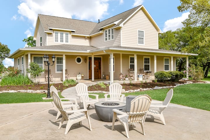 *Bbb Ranch 3king/1queen/ 4twin/5-10 Min- Dtwn Lake - Brenham