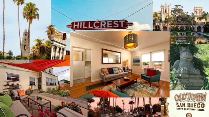 Fab & Hip Walk To Restaurants, Zoo & Balboa Park! - Allied Gardens - San Diego