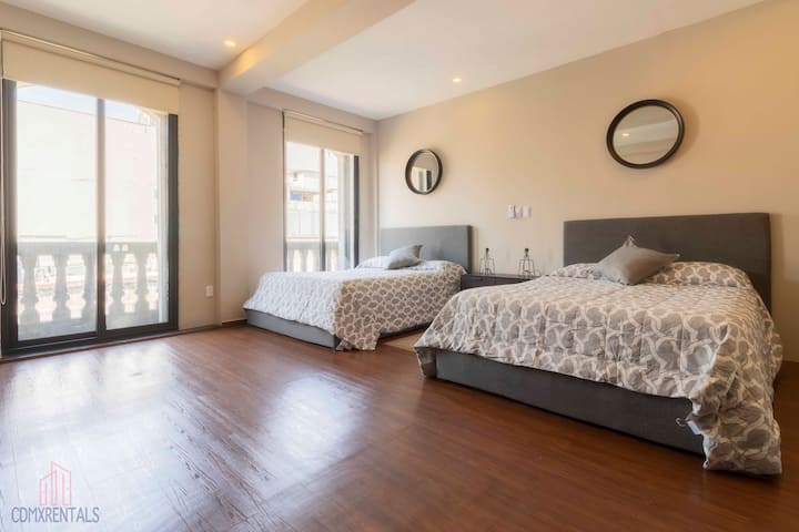 406 Location 2bdrm 2baths Ac Rooftop - Mexico City