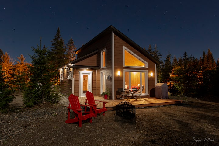 Chalet 1 Chambre Lit King & Spa Privé-esker Nature - Quebec