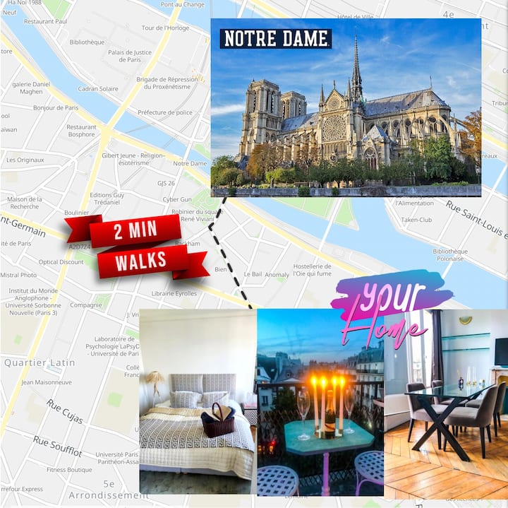 Appart Luxe, Balcon Vue Sur Le Pic, Nôtre Dame - Paris