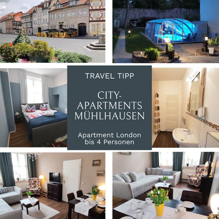 Ferienwohnung / Apartment London, Swimmingpool - Mühlhausen/Thüringen