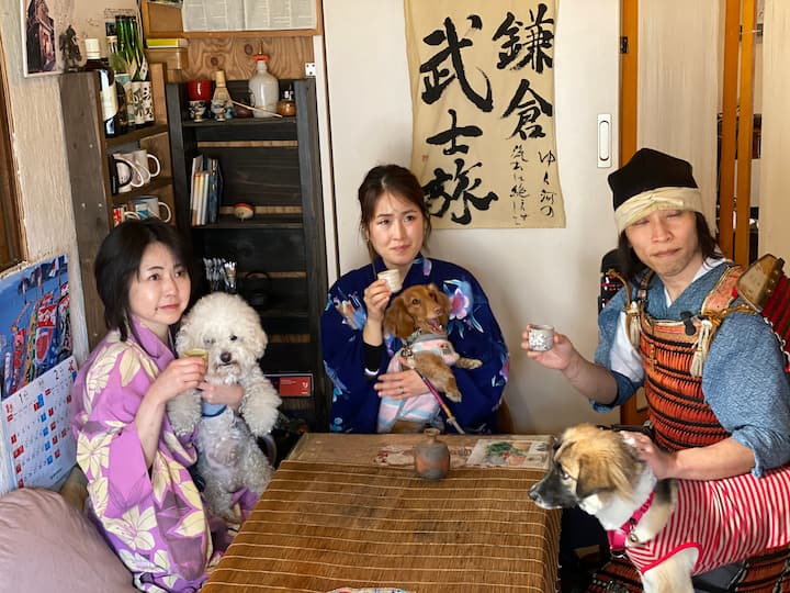 侍ゲストハウス彩（イロドリ）鎌倉ー築94年、鎌倉の古民家　和風のお部屋　2f Room C（遊） - Kamakura