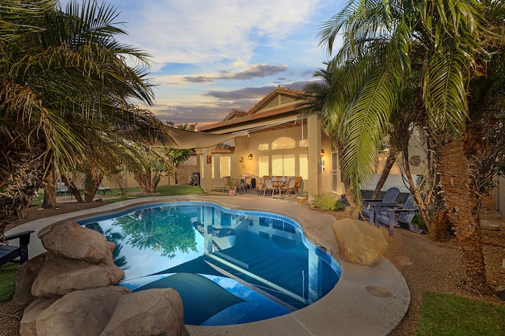 Relax By The Pool/hot Tub|cozy Fire Pit+ev Charger - Marana, AZ