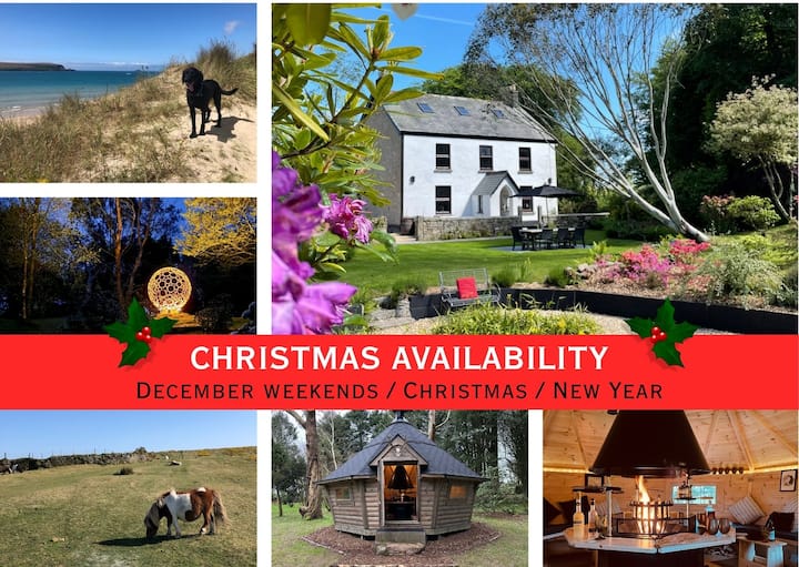Boutique Farmhouse & Log Fire Cabin - Bodmin