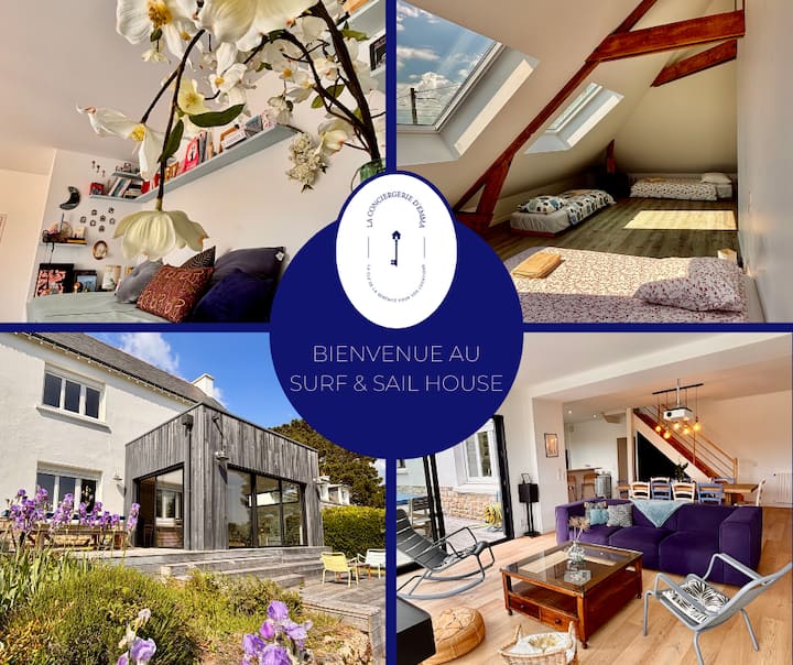 Surf & Sail House- Plage, Proche Centre, 10 Pers - Département Morbihan