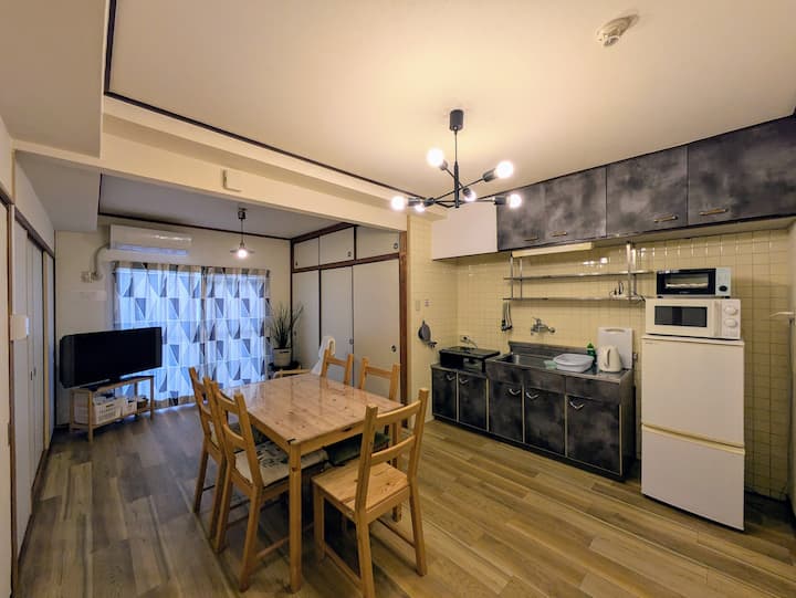 C1/free Onsen&car Park&roasted Coffee Big Apt - Beppu