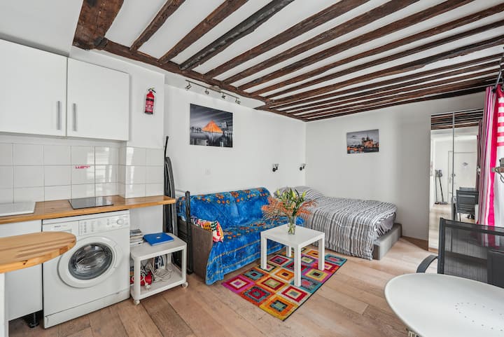 Beau Studio Dans Paris Centre 3 Iem - Quartier de Belleville