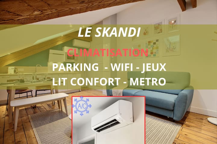 Skandi – Appartement Lumineux Avec Chambre Et Clim - Toulouse