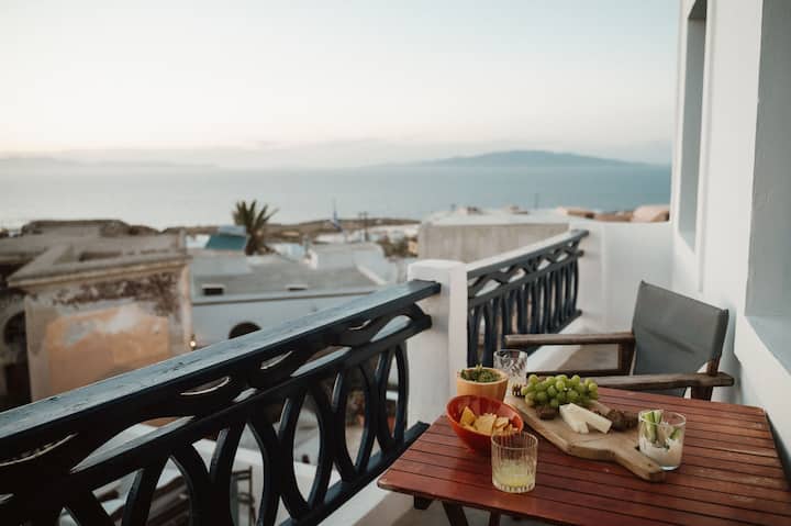 Sunset Views From Sideras House In Oia Center - Oia