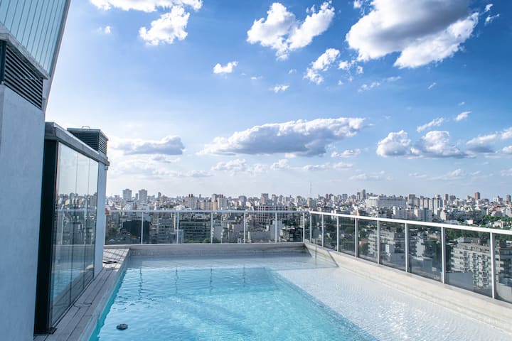 Bright Apt On Floor 10 With Stunning Balcony Views - Buenos Aires