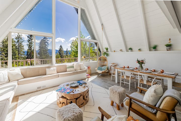 Lakeview A-frame Cabin In The Forest-hot Tub & A/c - Tahoe City, CA