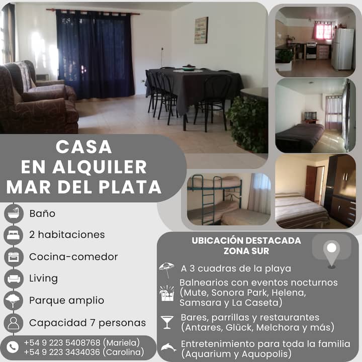 Amplia Casa, Parque Y Parrilla.  Playa A 3 Cuadras - Mar del Plata
