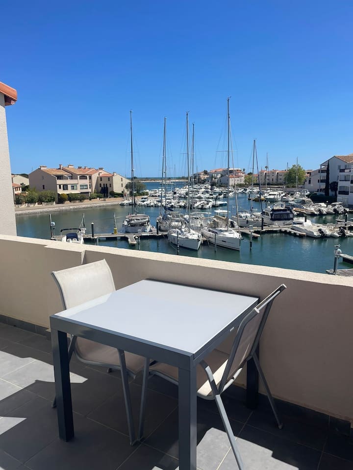 2 Pièces Avec Vue Directe Sur La Marina Et Mer - Saint-Cyprien Plage