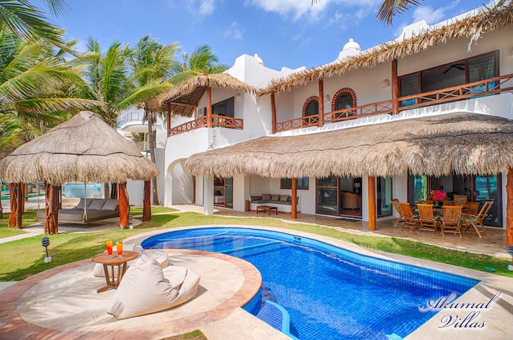 Casa Magica-beachfront Akumal, Chef Included On New Bookings. - Akumal