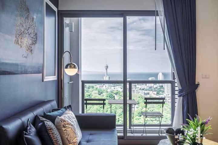 2 Bedroom_seaview_family&friends_wi-fi_900m. Beach - Pattaya