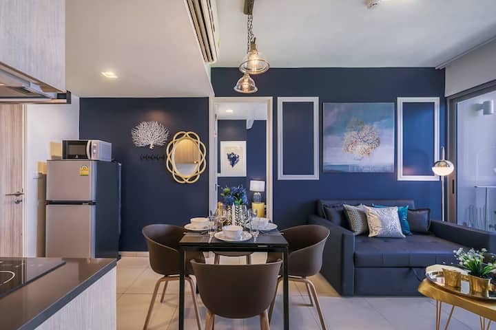 2 Bedroom_seaview_family&friends_wi-fi_900m. Beach - Pattaya City