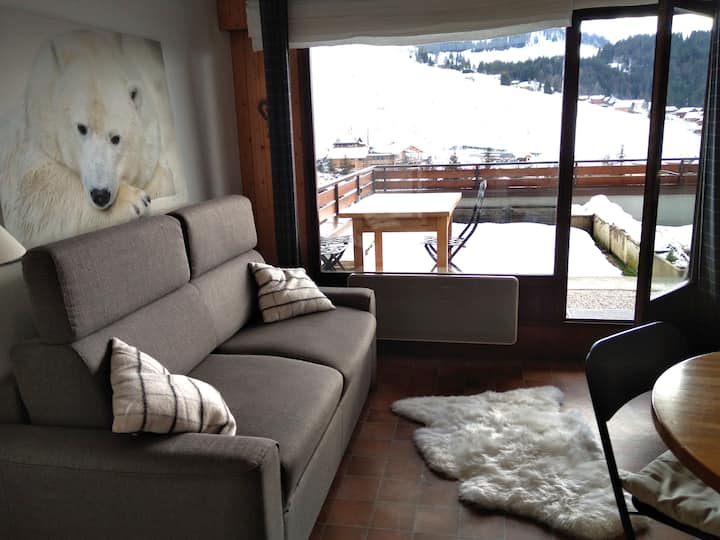 Grand-bornand / Beau Studio-terrasse Et Vue Pistes - Le Chinaillon