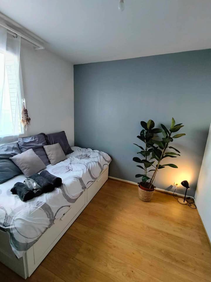 Charmant 3p,2 Chambres,balcon, Parking Privé,metro - Parc des Expositions Paris le Bourget