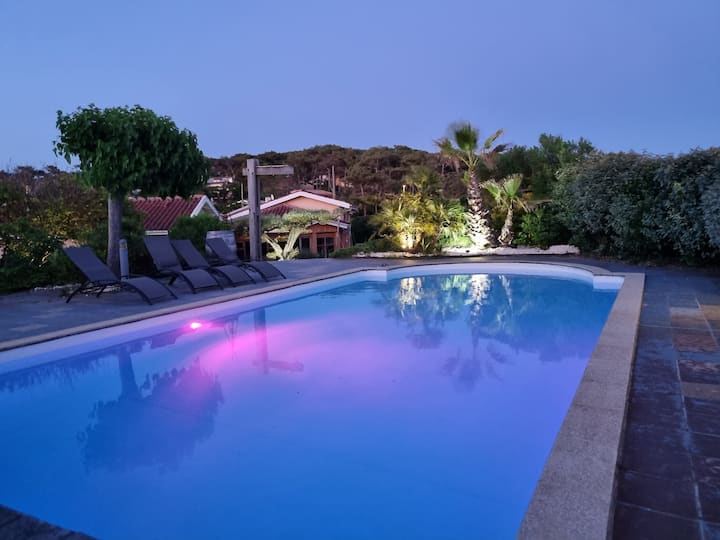 Villa Wallis ( Piscine)  150m De L'accès Plage Sud - Lacanau