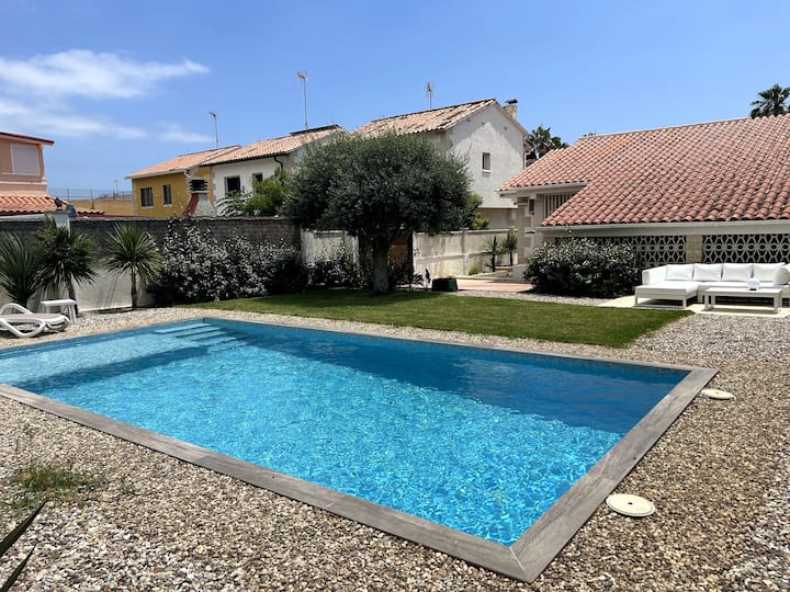 House Swimming Pool & Direct Access Natural Beach - Creixell