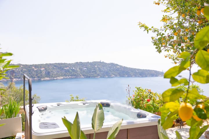 Villa Vue Mer Panoramique + Spa + Clim & Parking - Nice