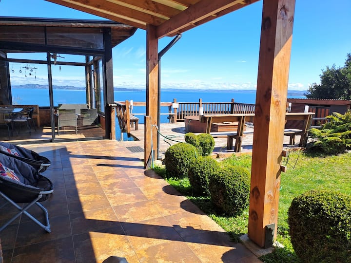 Cabaña Mirador En Llifen, Hermosa Vista Al Lago. - Los Lagos