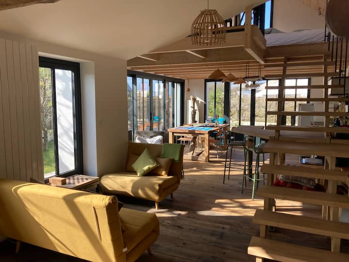 Loft Insolite Jardin Calme, Plage Sentiers Côtiers - Theix