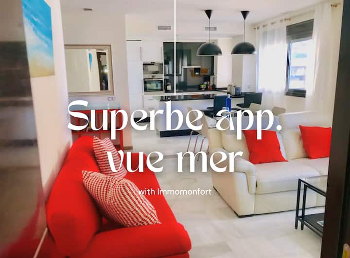 欢迎 ❤️Superb❤️appt Sea View, Pool.downtown. - Tanger