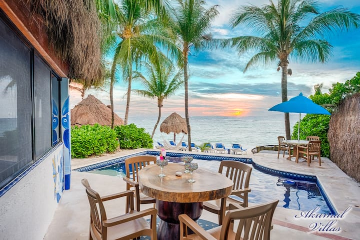 Villa Sunray-on Beautiful Sandy Beach With Pool! - Akumal