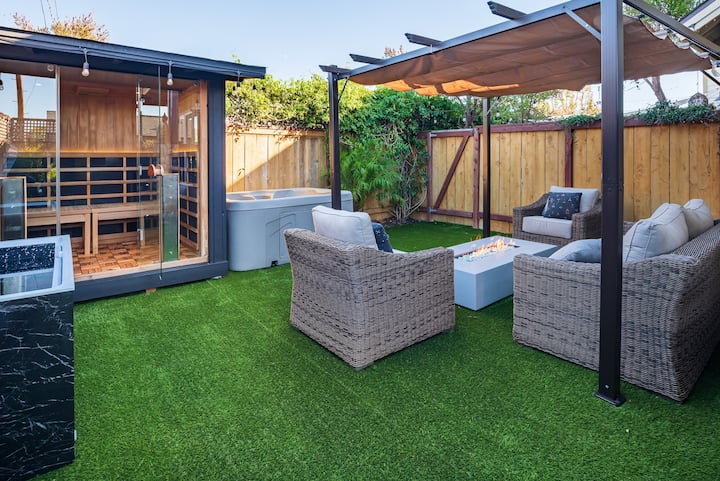 Jacuzzi, Firepit, Sauna & Ice Bath, Rest & Relax - El Cerrito - San Diego