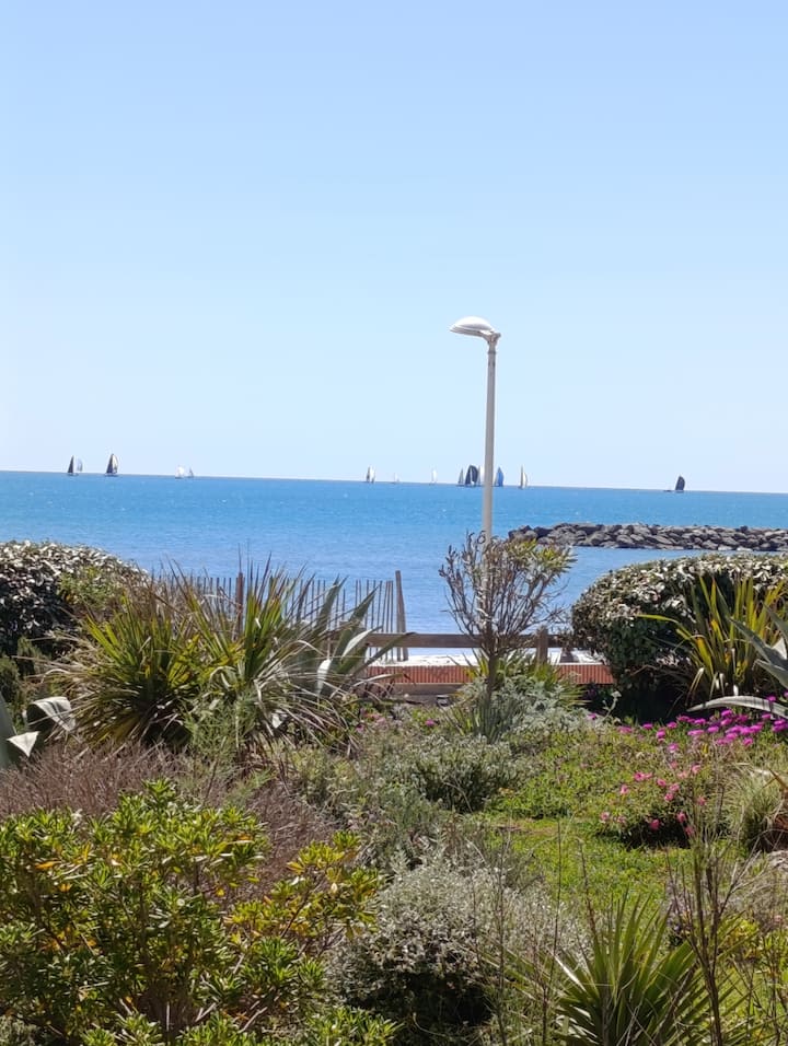 T2 Sur La Plage,1ère Ligne, Vue Mer, Terrasse 10m2 - Palavas-les-Flots
