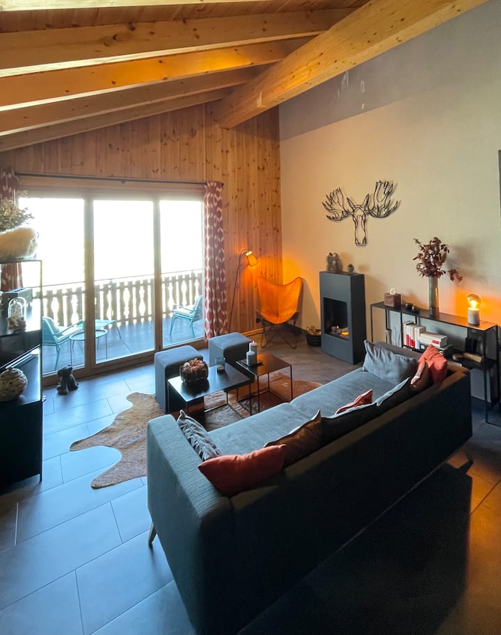 Swiss Alps 4 Valleys Attic W/180° Mountain Views - Sion